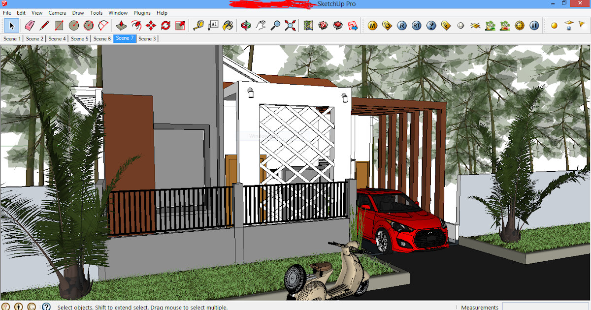 Sketchup V-Ray render dengan HDRI + Proxy - Komputer & Ponsel
