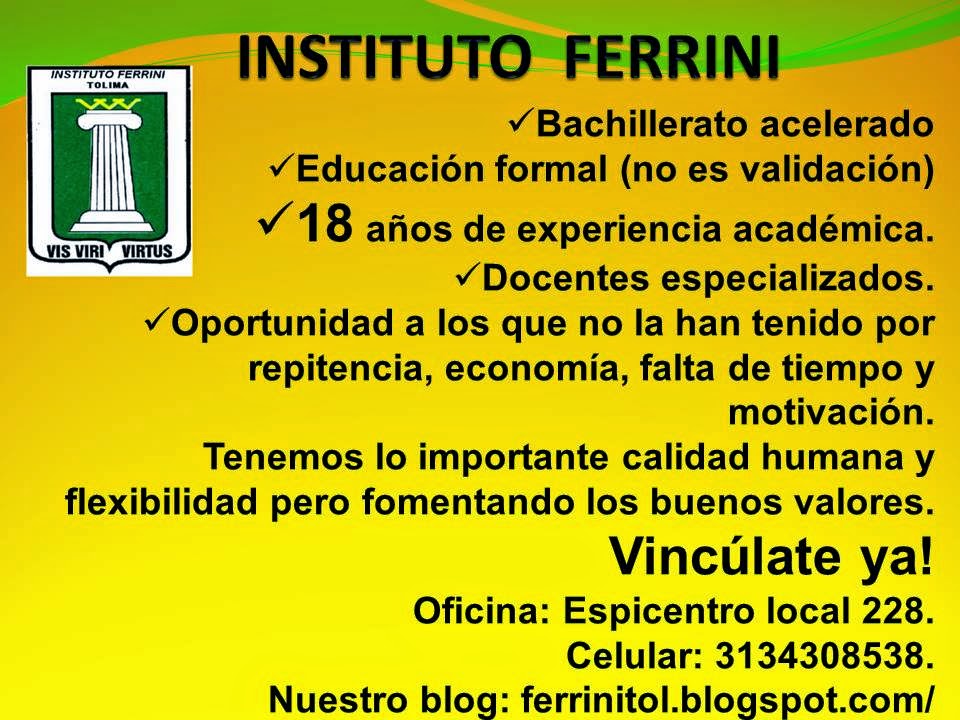 INSTITUTO SAN FERNANDO FERRINI ESPINAL - TOLIMA: PUBLICIDAD EN VIDEO Y ...