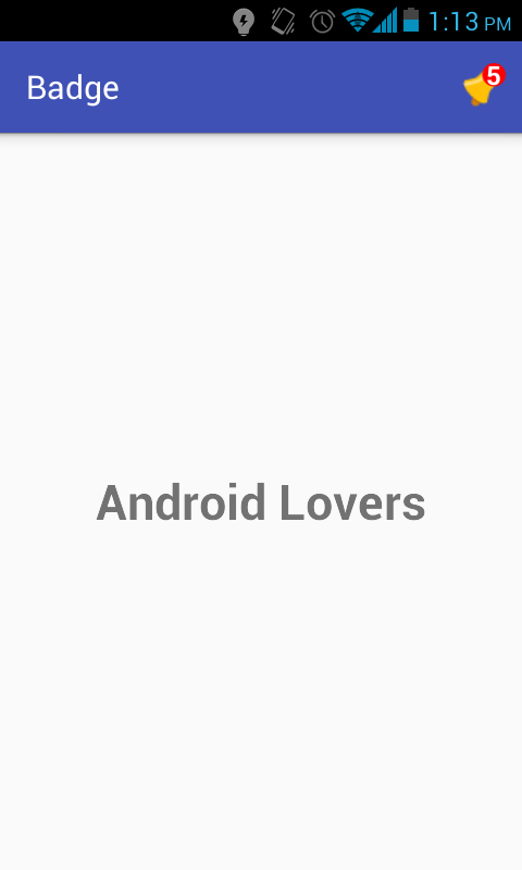 Notification count Badge Example in Android Notification count Badge Example in Android