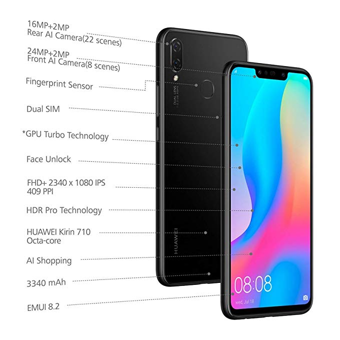 Huawei Nova 3i (Black, 4GB RAM, 128GB Storage) - fresh zone
