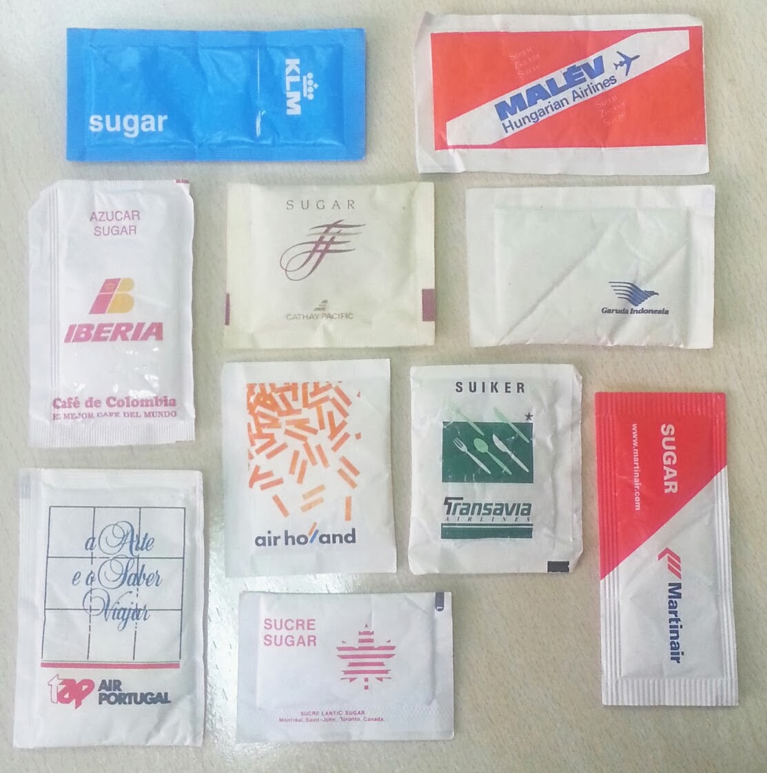 My Collections: Airlines Sugar Packets