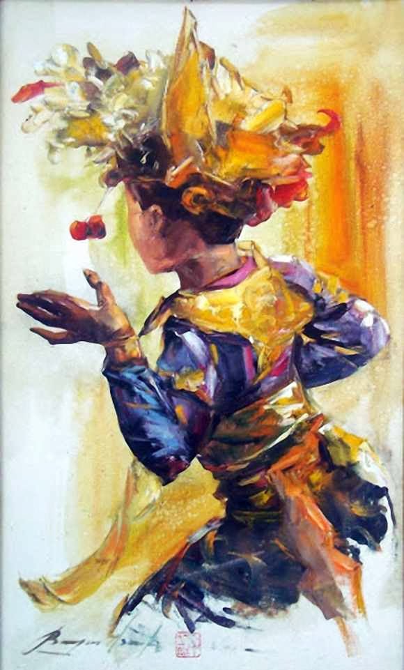 28 Karya Lukisan Tarian Bali yang Artistik - Seni Rupa