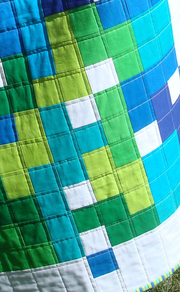 SpringLeaf Studios: "Fitting In" the Finished Tetris Quilt