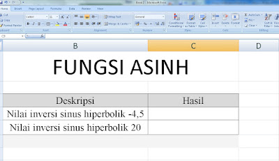 Cara Membuat Fungsi ASIN dan ASINH dalam Microsoft Excel | Excel