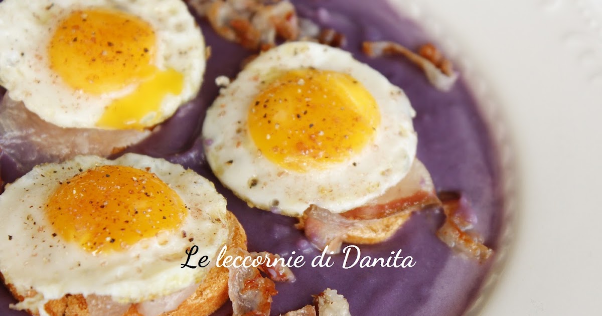 Le leccornie di Danita: Crema di patate viola con uova di quaglie e ...