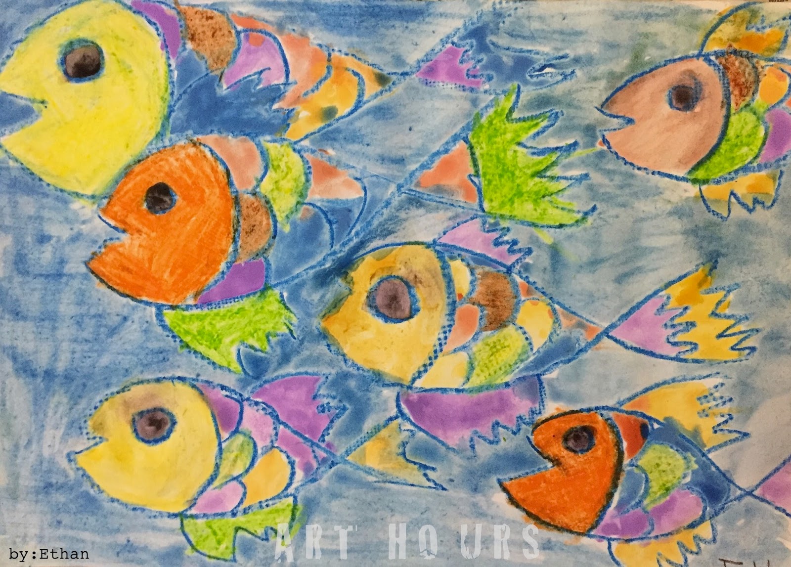 ArchGuide: Learn Watercolors - Crayon Resist with Water Colors