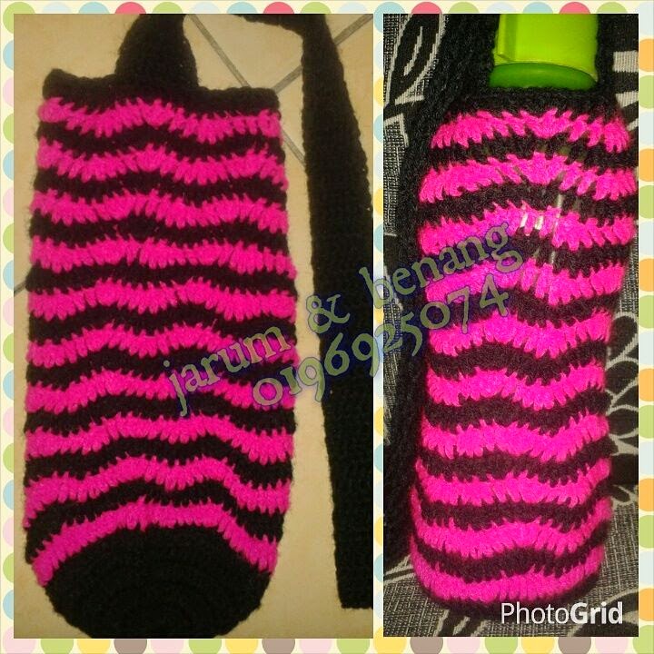 JARUM & BENANG: Sarung Botol Air Krusye