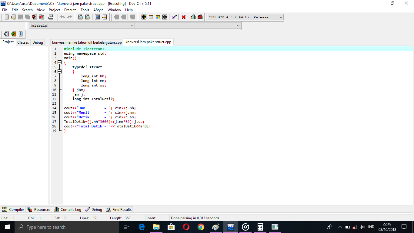 5 Contoh Program C++ Sederhana Konversi Suhu, Jam, jarak, Uang Pecahan ...
