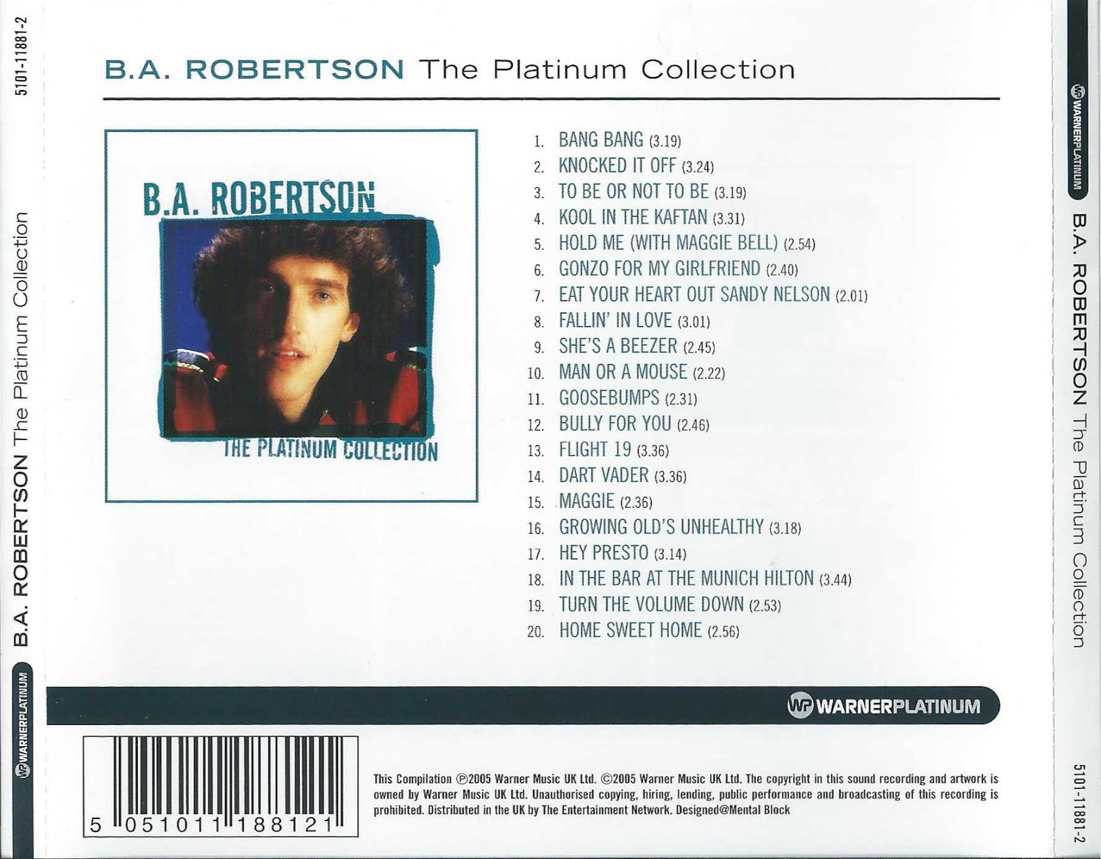 Doc Over Blog: B.A. Robertson - The Platinum Collection 2005 (CD)