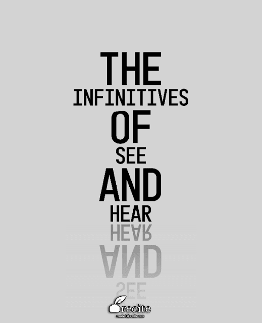 The infinitives of see and hear - Summerhill STUDIO | Grammar