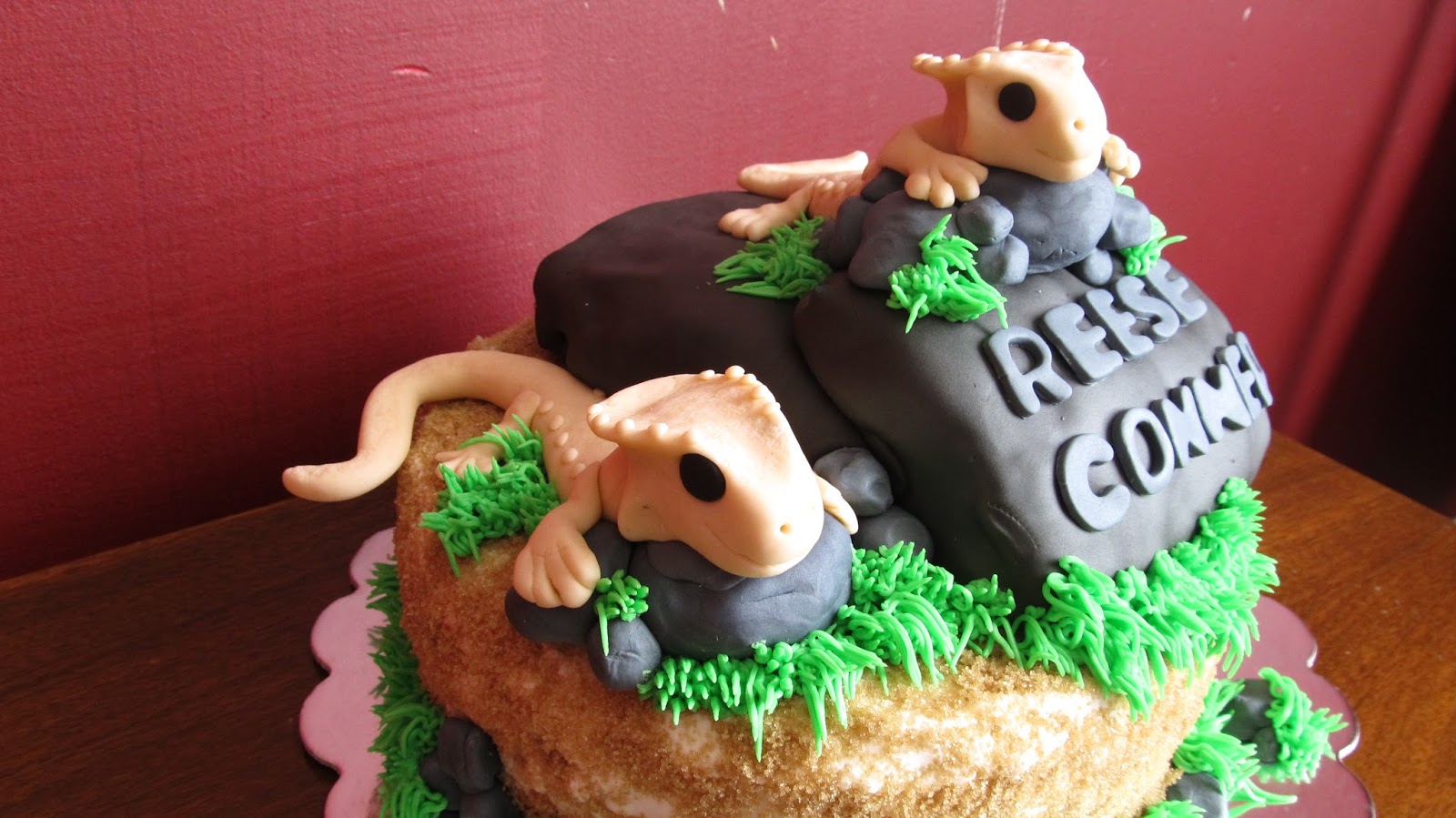 Cake Designs by Steph: Bearded Dragon Cake!