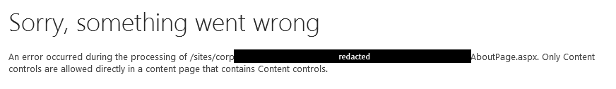 SharePoint Treats: SharePoint errors: content controls x3