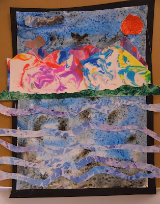 There's a Dragon in my Art Room: Layered landscape collages with ...