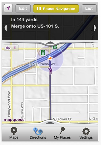 OneiMac: MapQuest 4 Mobile: Free GPS Spoken Driving Directions