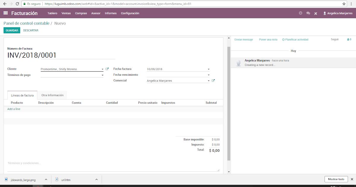 Odoo Modulo Facturación