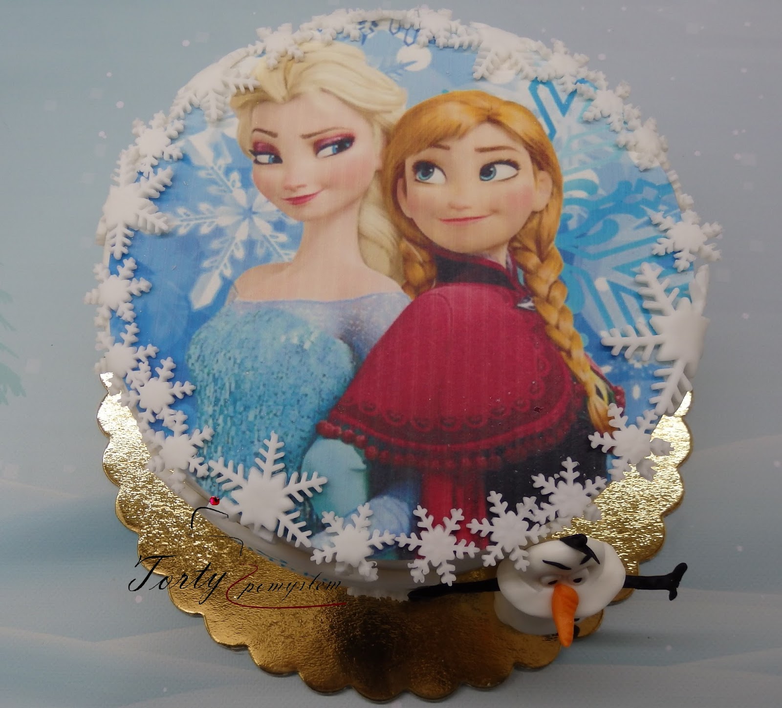 TORTY Z POMYSŁEM Kraków: Tort z wydrukiem Elsa i Anna.