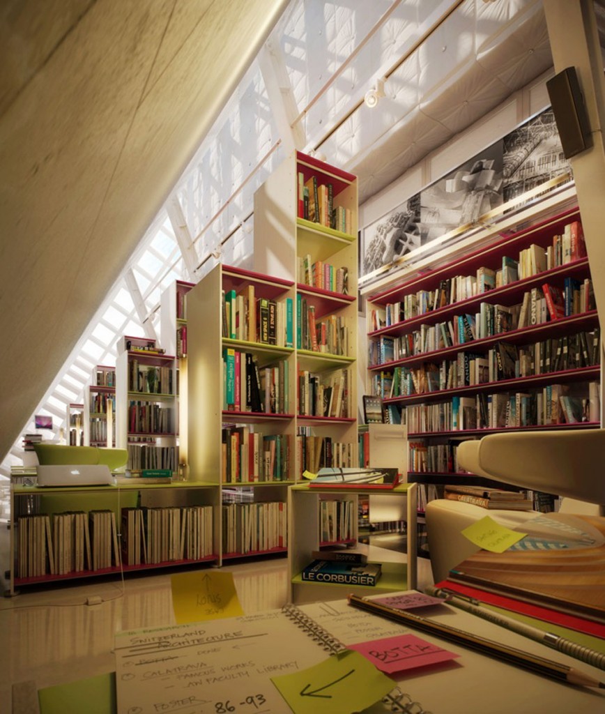 Emerald + Aubergine: Mezzanine Libraries - A lofty idea!