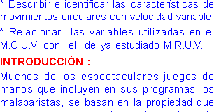 MOVIMIENTO CIRCULAR UNIFORMEMENTE VARIADO FÓRMULAS EJEMPLOS Y ...