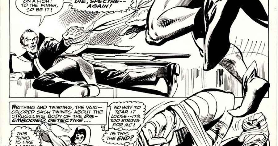 Neal Adams original art - The Spectre #2 page - Pencil Ink