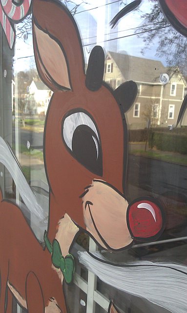 mandeeblogs: Rudolph the Red Nosed Window
