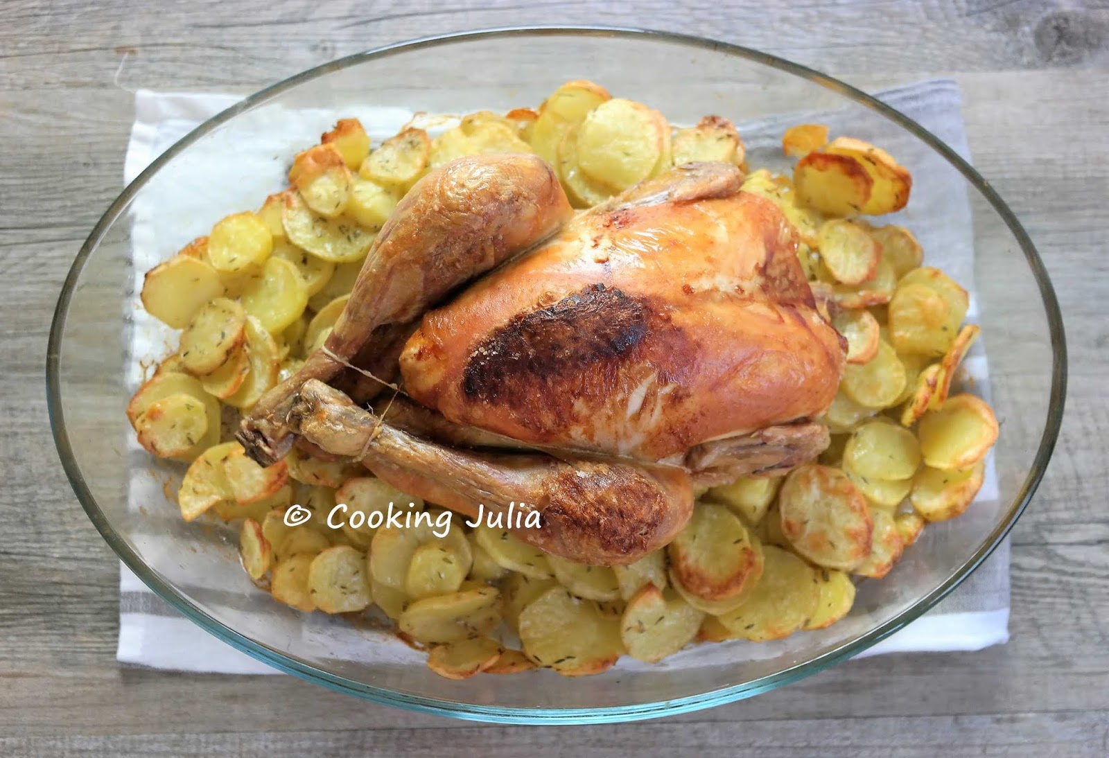 COOKING JULIA : POULET RÔTI AUX POMMES DE TERRE