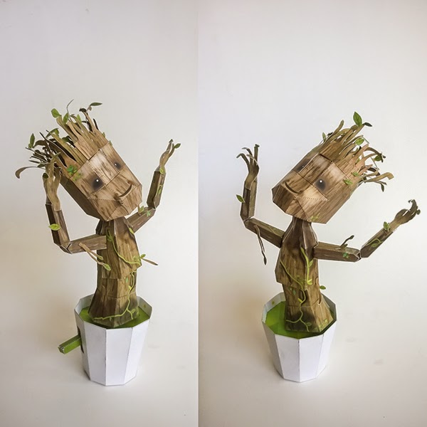 Tenha seu próprio papercraft do Baby Groot dançante | Pipoca com Manteiga!
