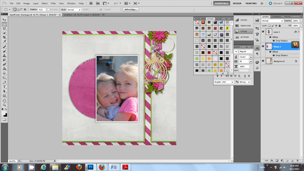 Digital Scrapbooking Tutorials: Text in a shape