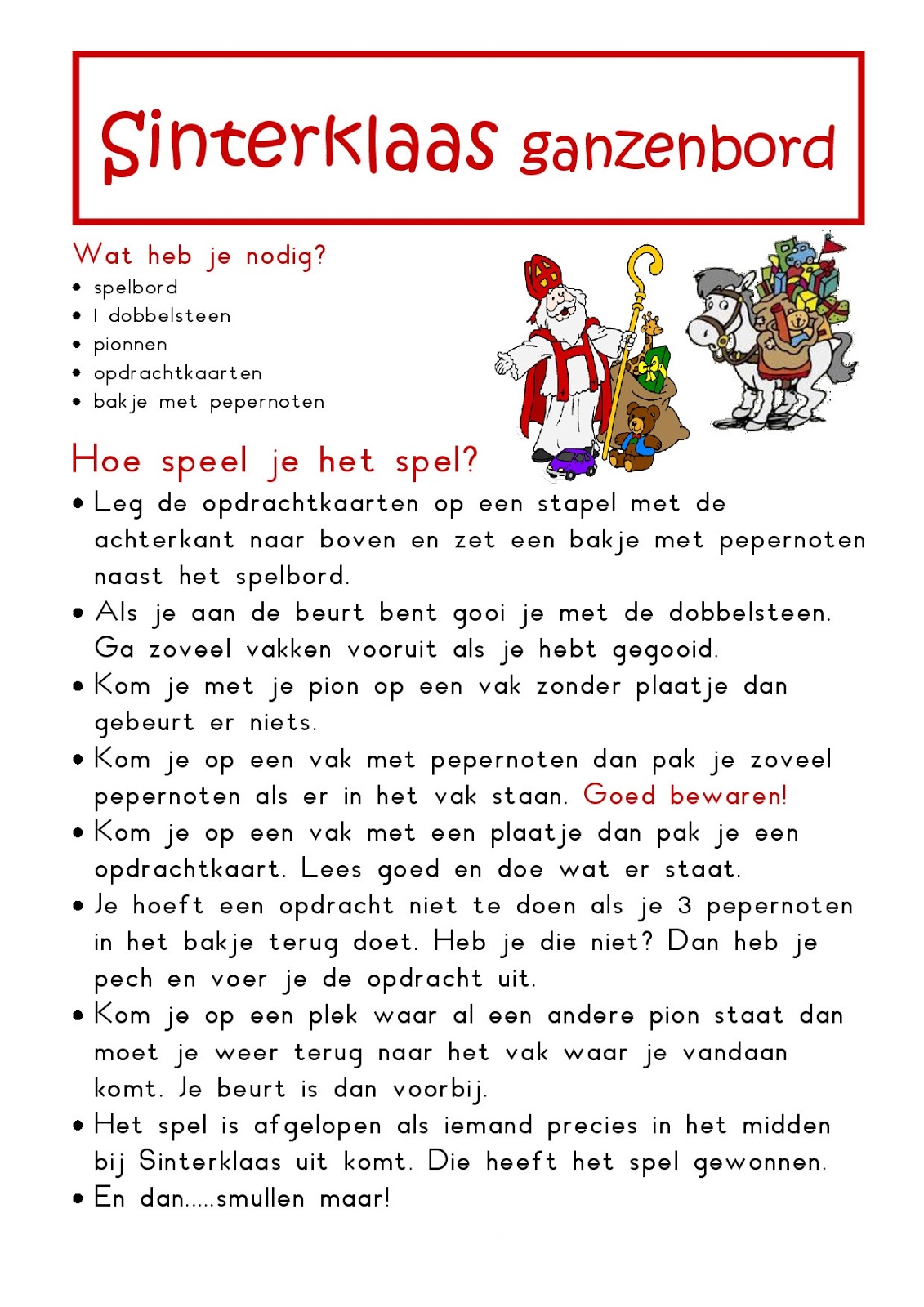 Onderwijs en zo voort ........: 1819. Sinterklaas spelletjes ...
