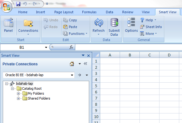 OBIEE in IL: OBIEE - creating new SmartView connection