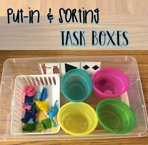 Little Miss Kim's Class: Simple Put-in & Sorting Task Boxes for Special ...