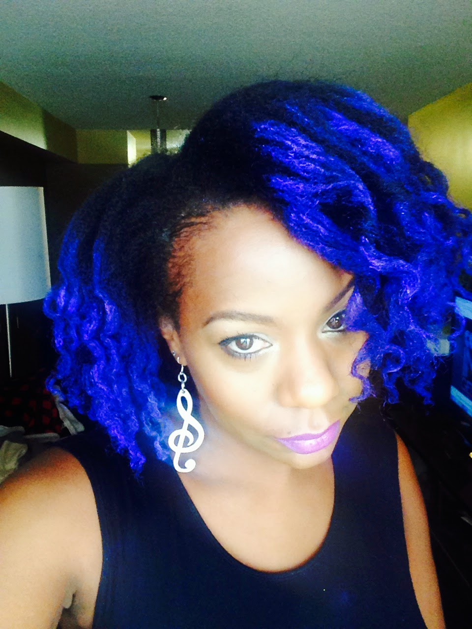 PURLE HAIR COLOUR ON NATURAL HAIR ~ TONI DALEY