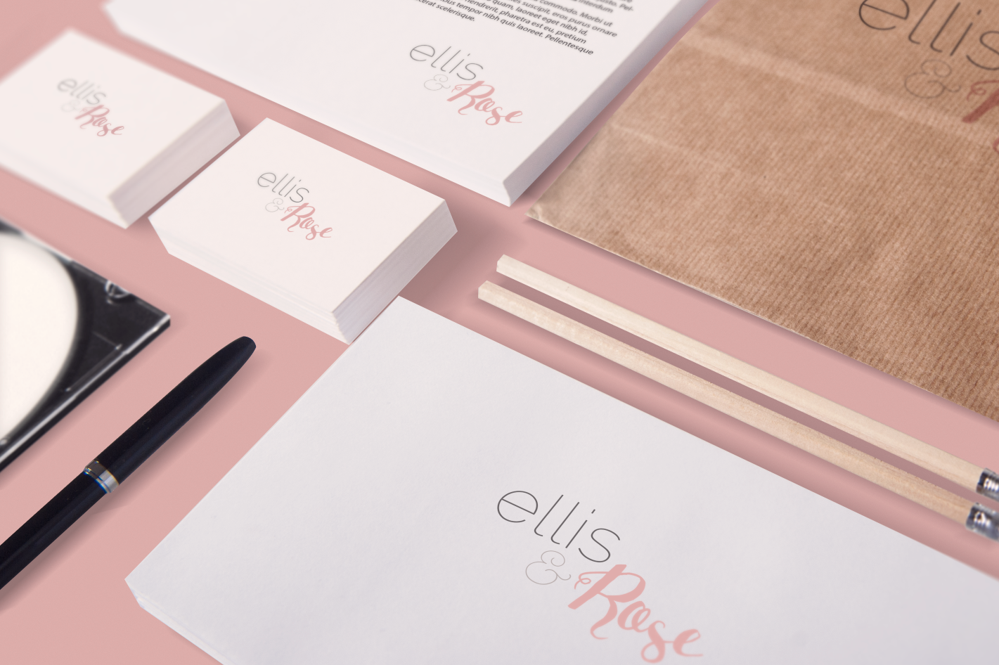 Gypsy Beard: Ellis & Rose Branding - Custom Logo Design & Business Cards
