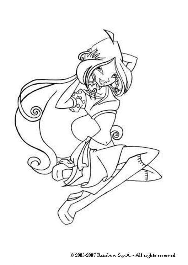 Kids Page: - FLORA - The Fairy Winx Club Girl Flora Coloring Pages