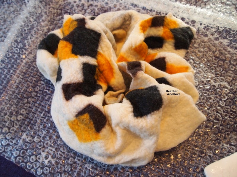 Wool love-functional fiber art: Wet-Felted Baby Cocoon- Part 2 of 2