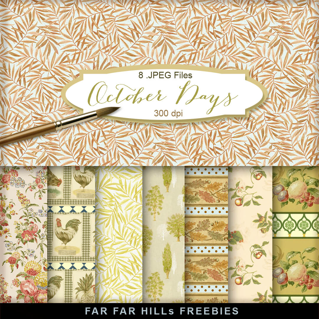 New Freebies Kit of Autumn Backgrounds - October Days:Far Far Hill ...