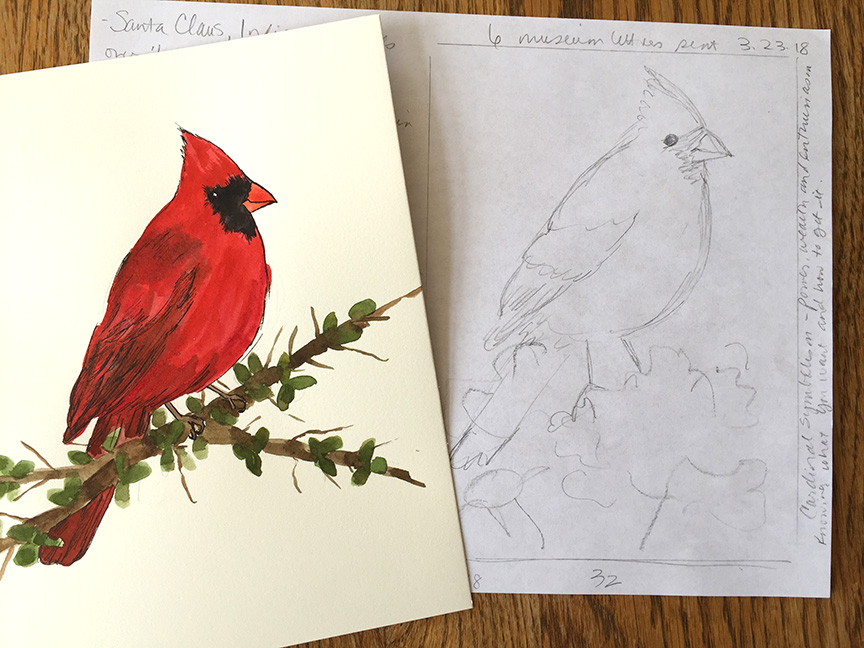 State Bird Illustration Series - The Cardinals