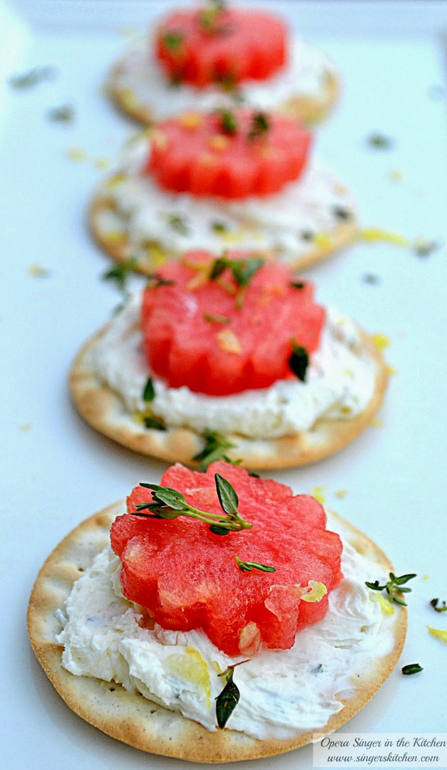 Andrea´s Kochbuch: Thyme and Lemon Watermelon Appetizer
