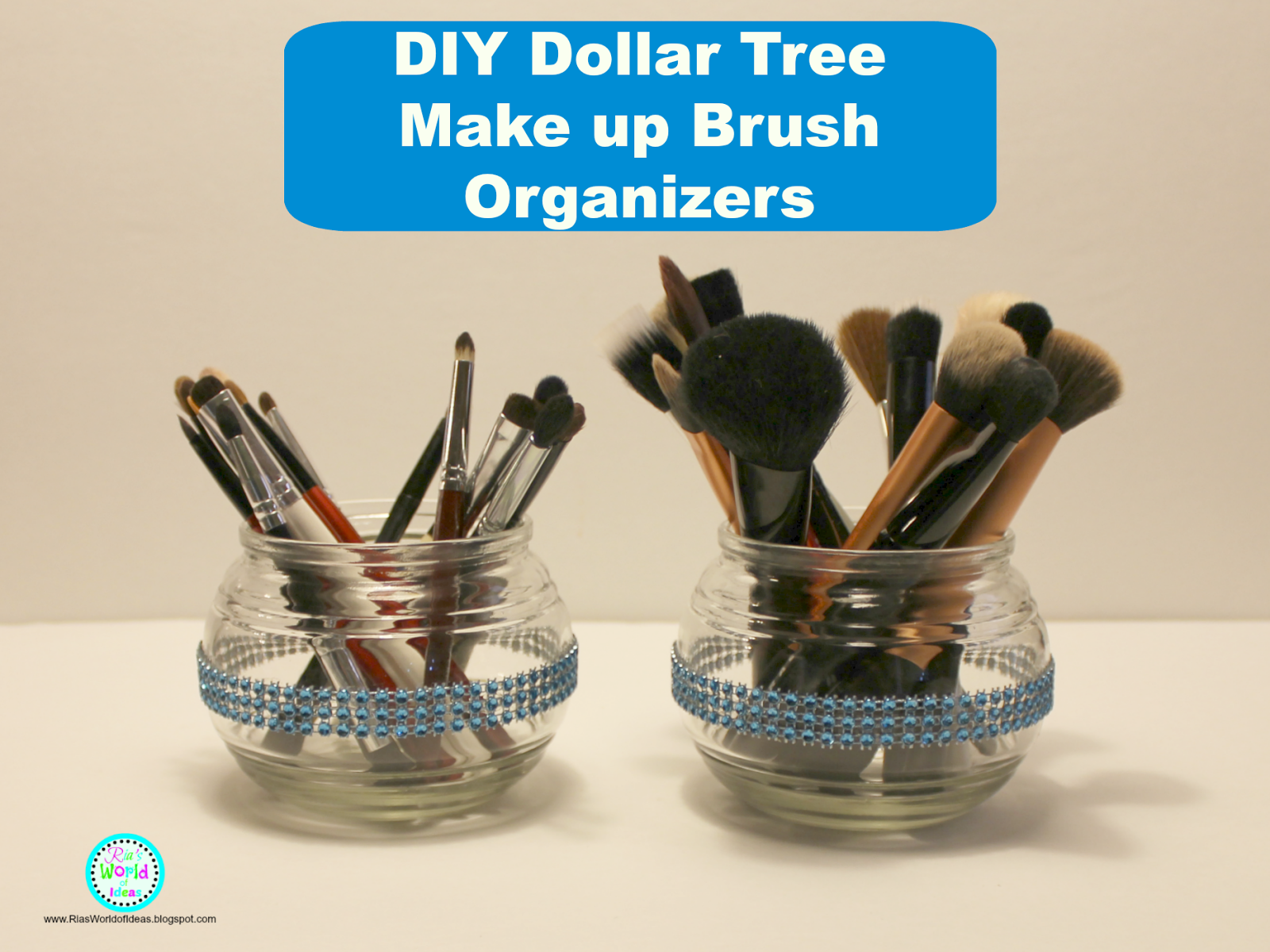 Ria's World of Ideas: DIY Dollar Tree Make up Brush Organizers