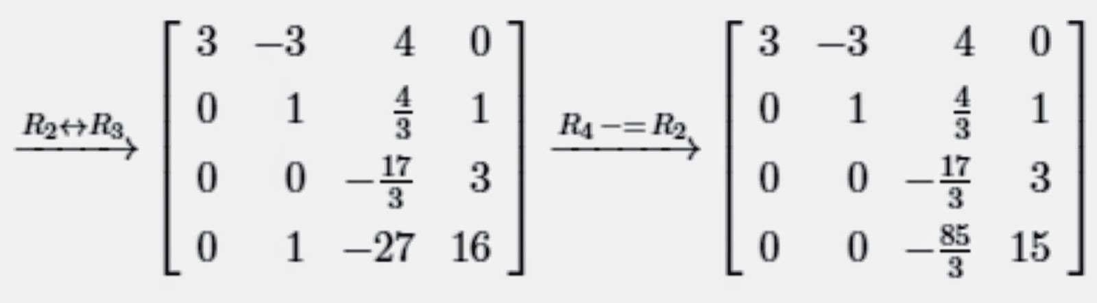 Algebra Lineal: Matriz Escalonada y Escalonada Reducida