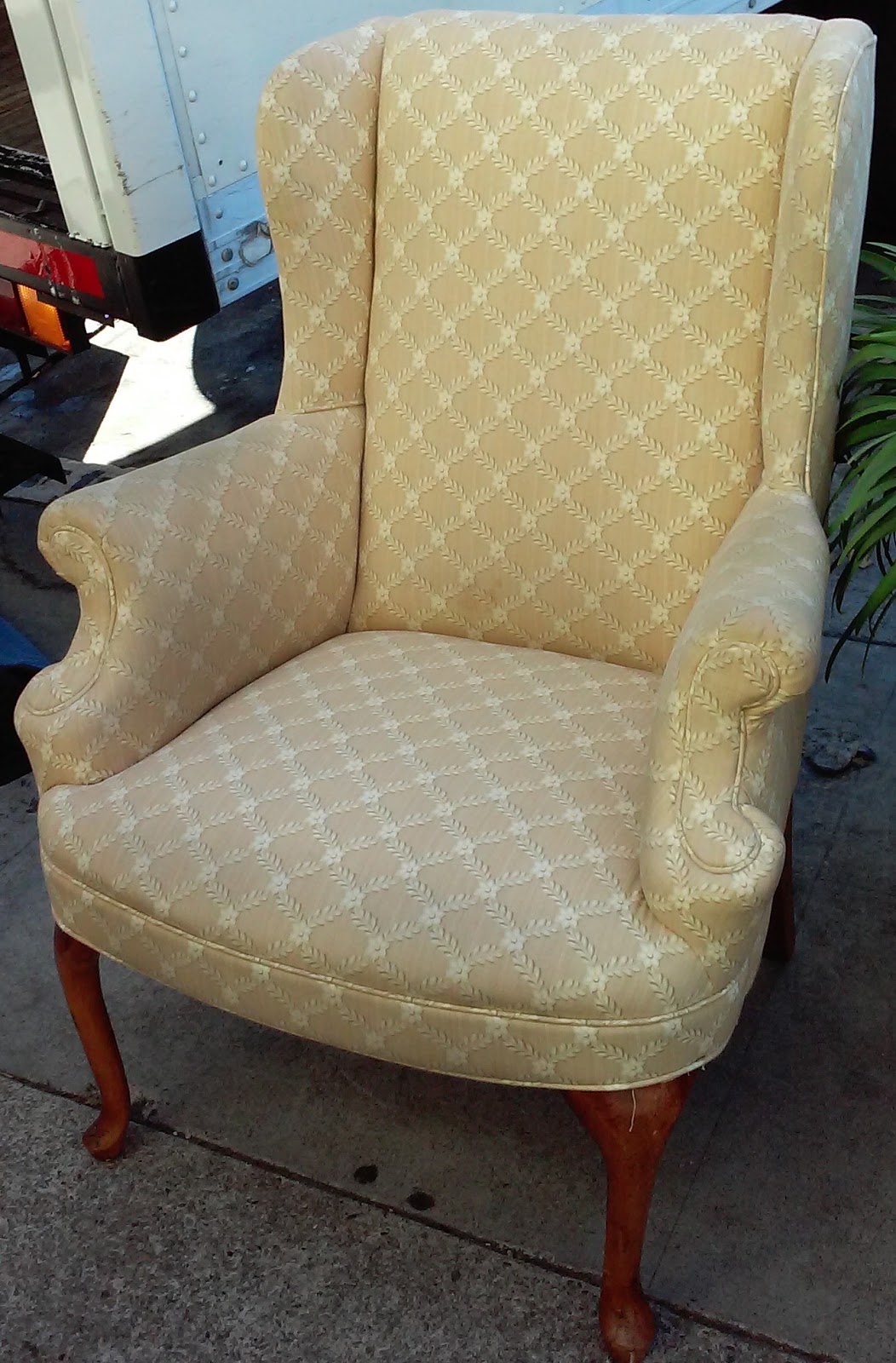 UHURU FURNITURE & COLLECTIBLES: SOLD French Style Wingback Chair - $60