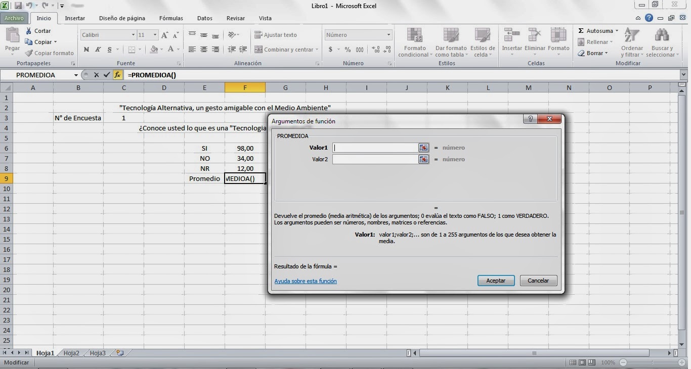 Función promedio, excel: Función promedio (Alejandro Losada y Juán S Rueda)
