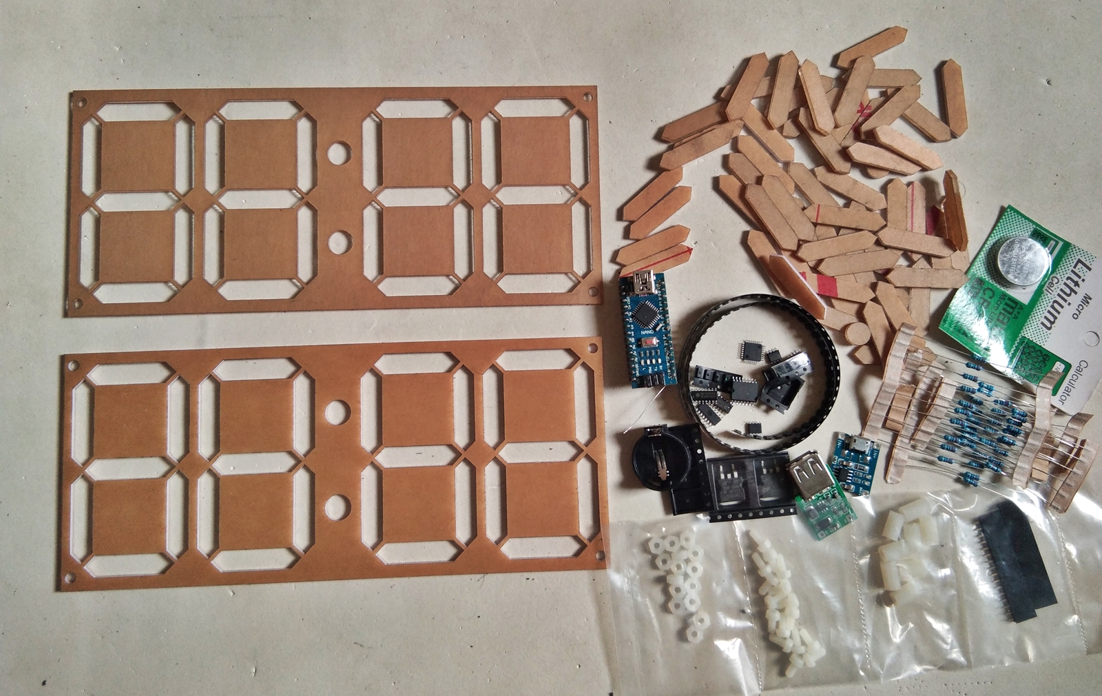Diy Digital Clock Arduino Nano Seven Segment With Temperature