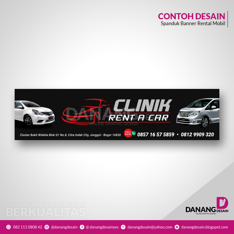 Contoh Desain Spanduk Banner Rental Mobil - Contoh Desain Banner Spanduk