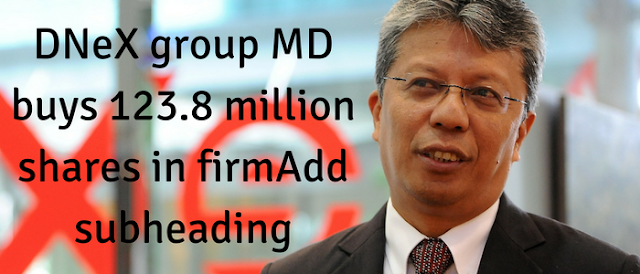 DNeX group MD buys 123.8 million shares in firm