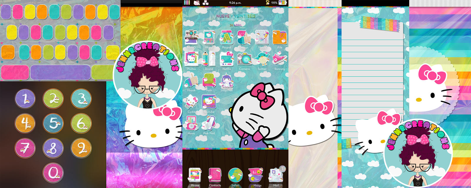 Hologram Hello Kitty Iphone Theme