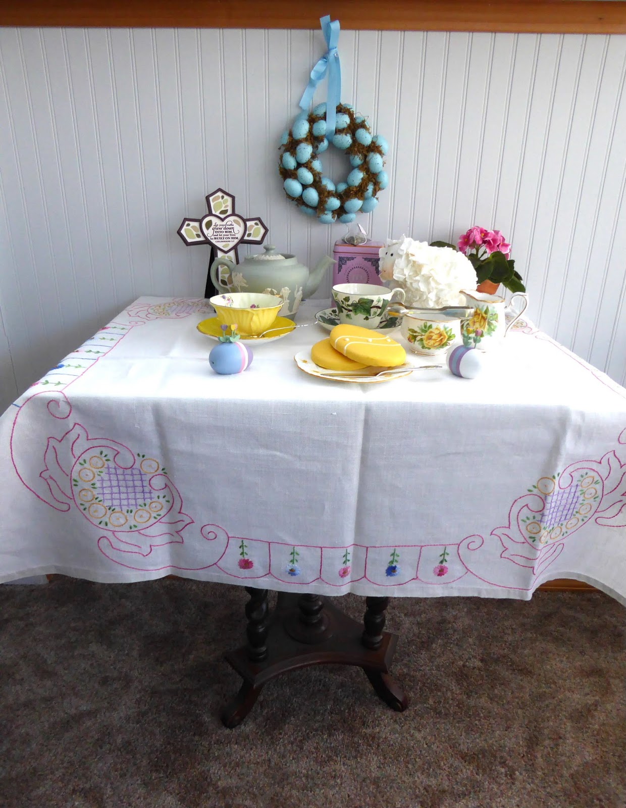 Antiques And Teacups: Tuesday Cuppa Tea, Easter Tea, A Winner!