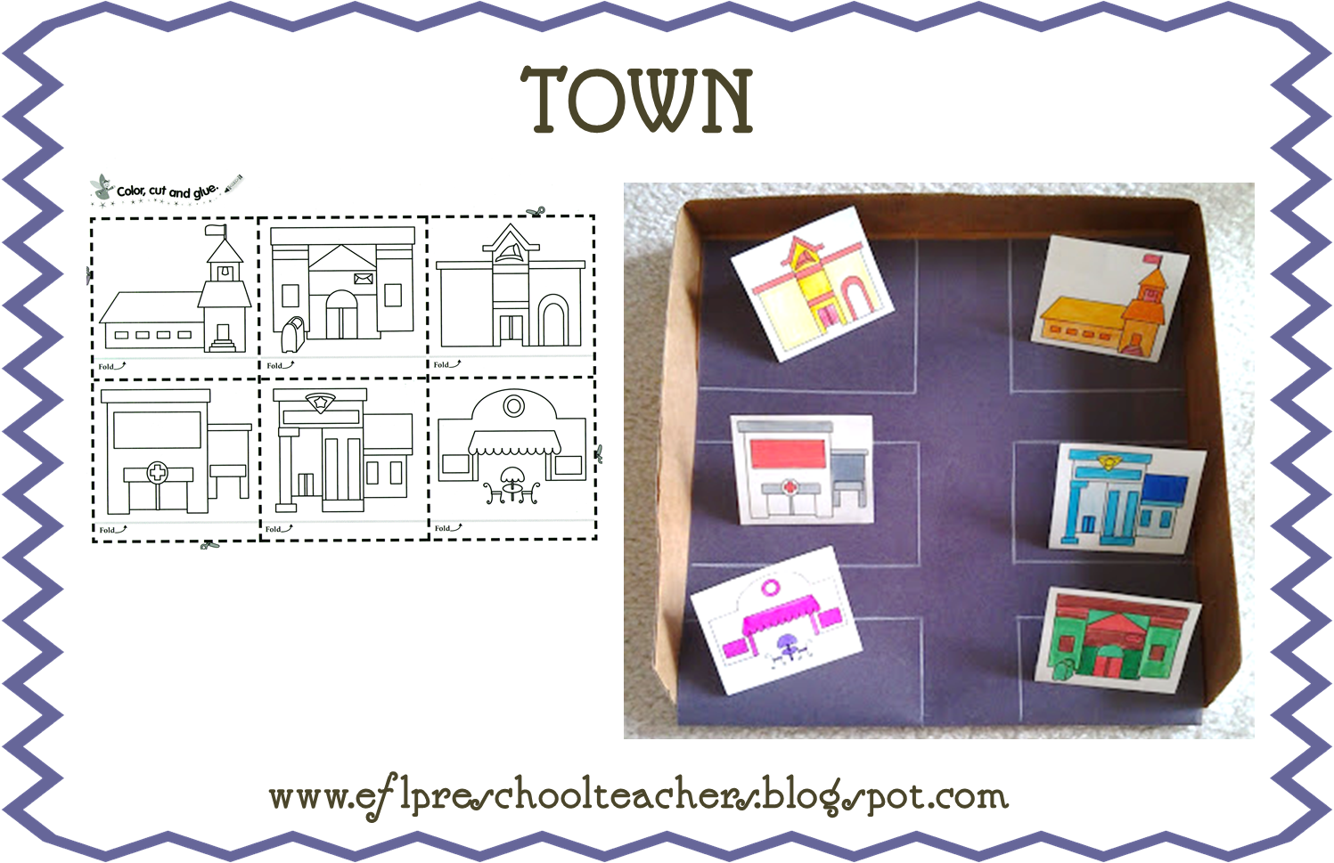 ESL/EFL Preschool Teachers: Town Theme for Preschool ELA