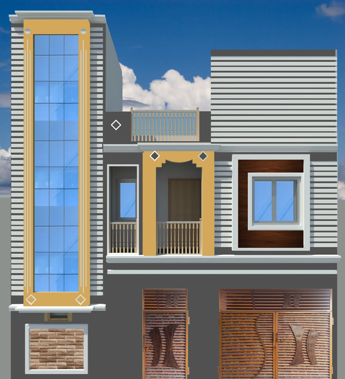 Ansari Architecture Designer Building Drafting & Designing: 3d Front ...