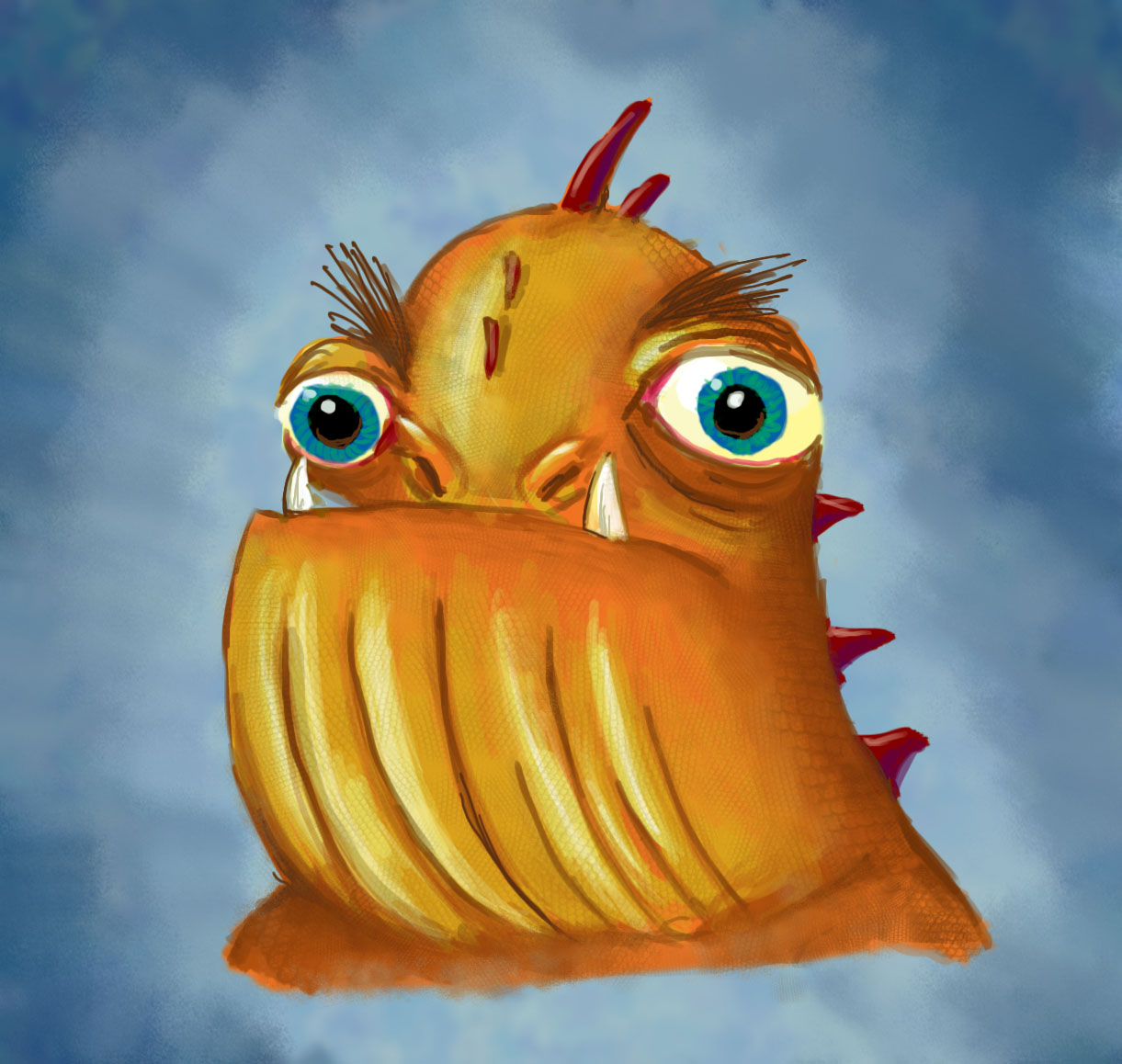 Adam Roth's Art Journal: Mr. Underbite and Cucumber-head