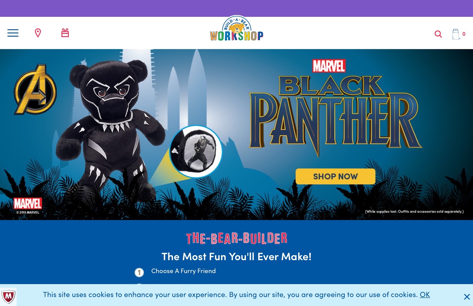 TheDisneyFanBlog: Build-A-Bear Release Black Panther Bear
